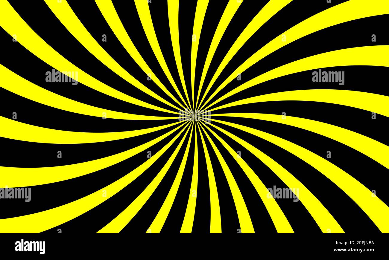 yellow and black starburst, Radial, radiating lines Sunburst pattern ...