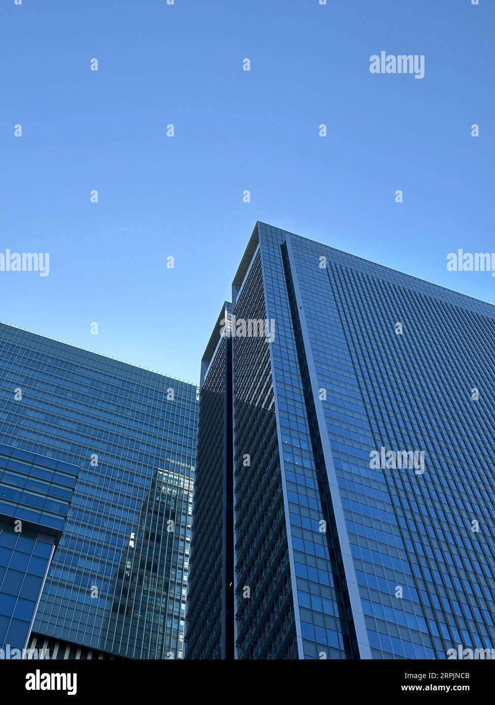 Photo Bottom View Skyscrapers in Japan Stock Photo - Alamy