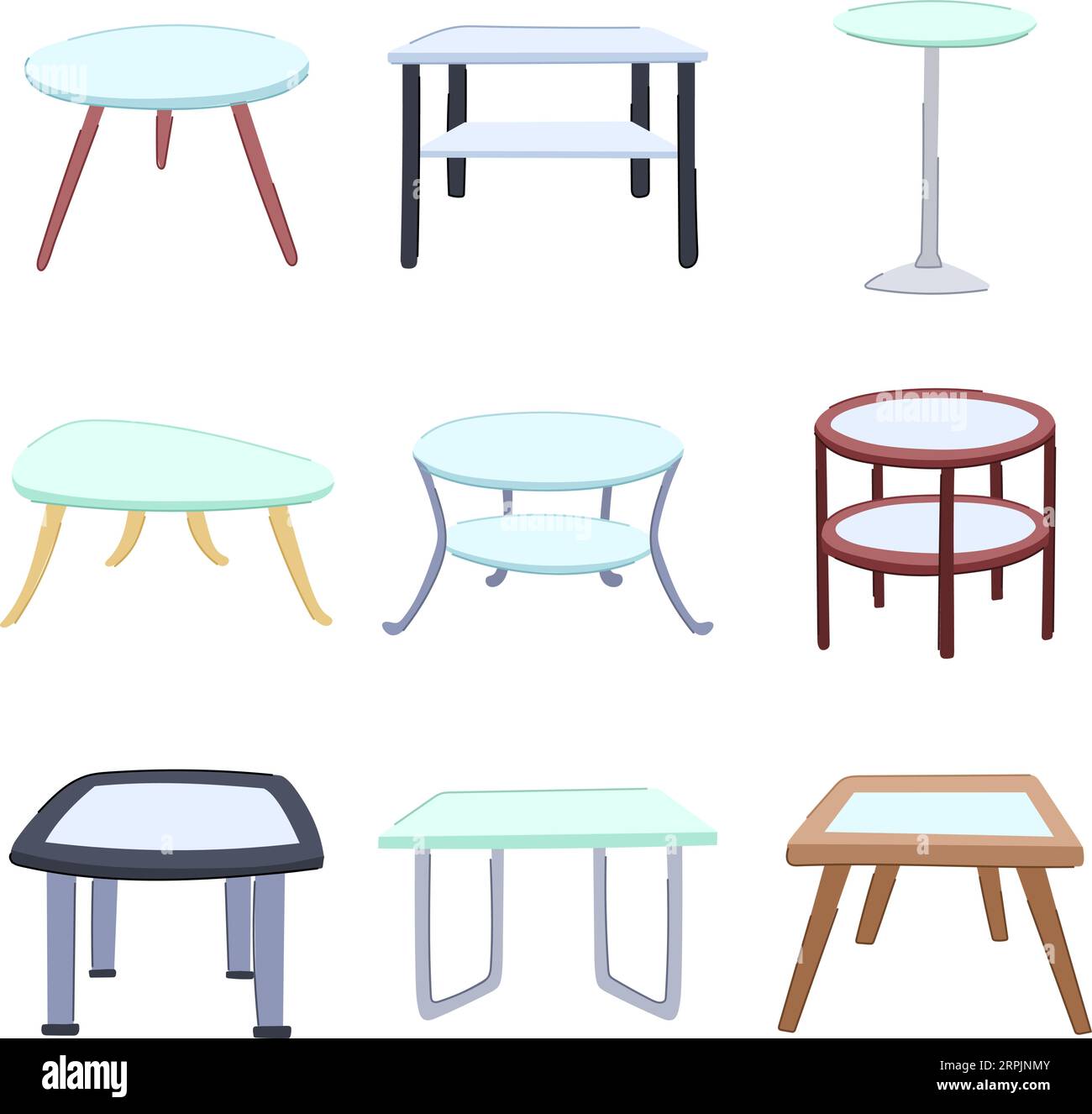 glass table set cartoon vector illustration Stock Vector Image & Art ...