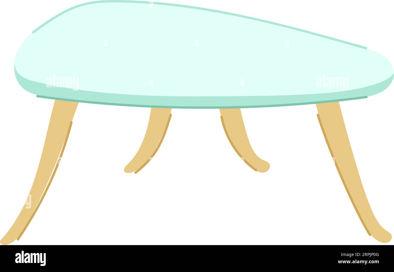 interior glass table cartoon vector illustration Stock Vector Image ...