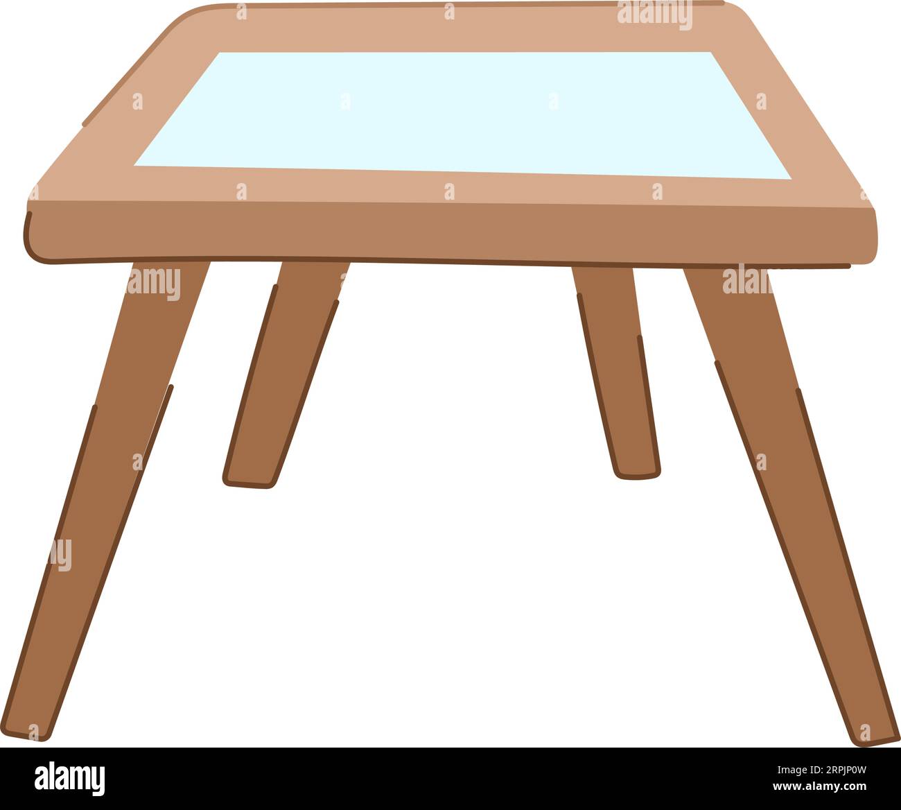 office glass table cartoon vector illustration Stock Vector Image & Art ...