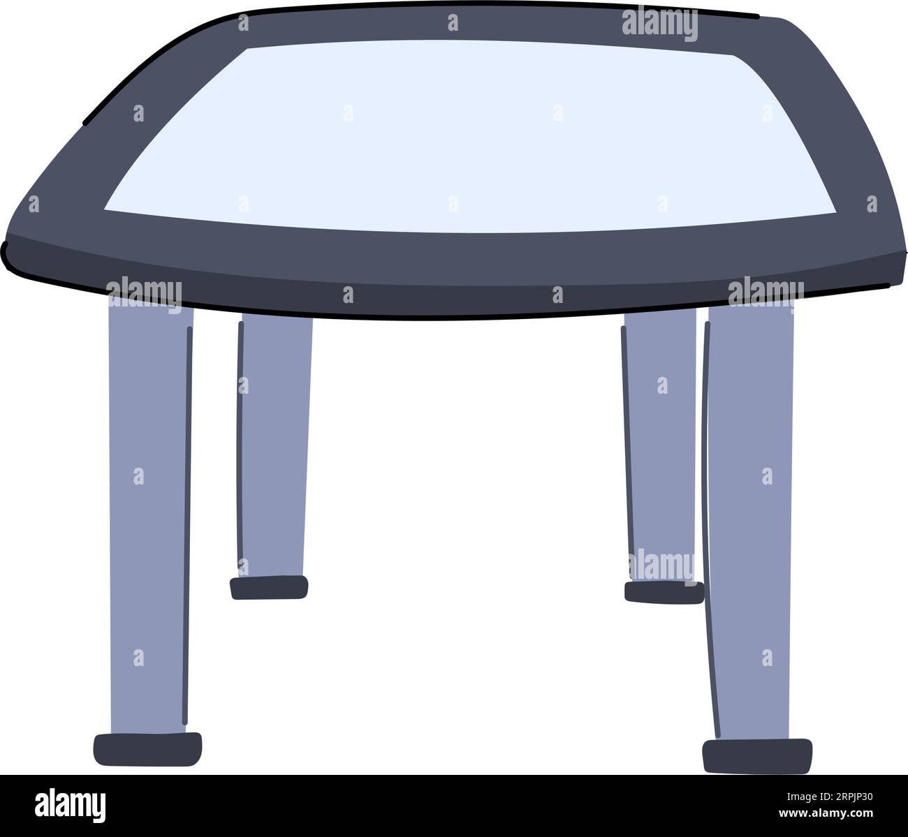 desk glass table cartoon vector illustration Stock Vector Image & Art ...