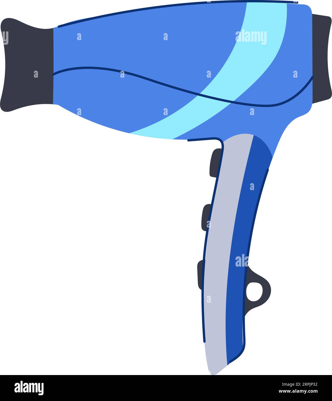 woman hair dryer cartoon vector illustration Stock Vector Image & Art ...