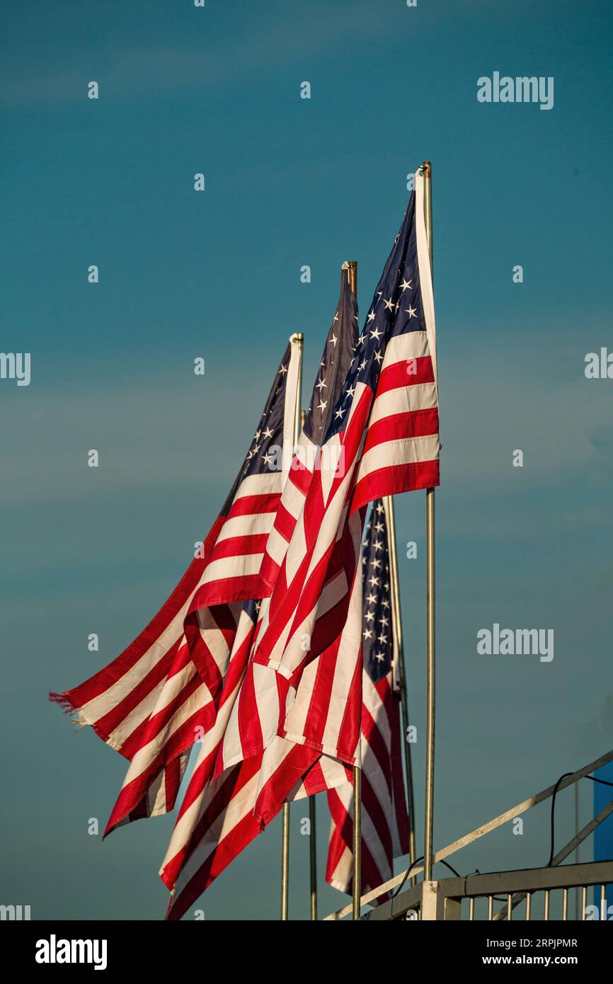 American Flags Woodstock Fair Woodstock, Connecticut, USA Stock Photo ...