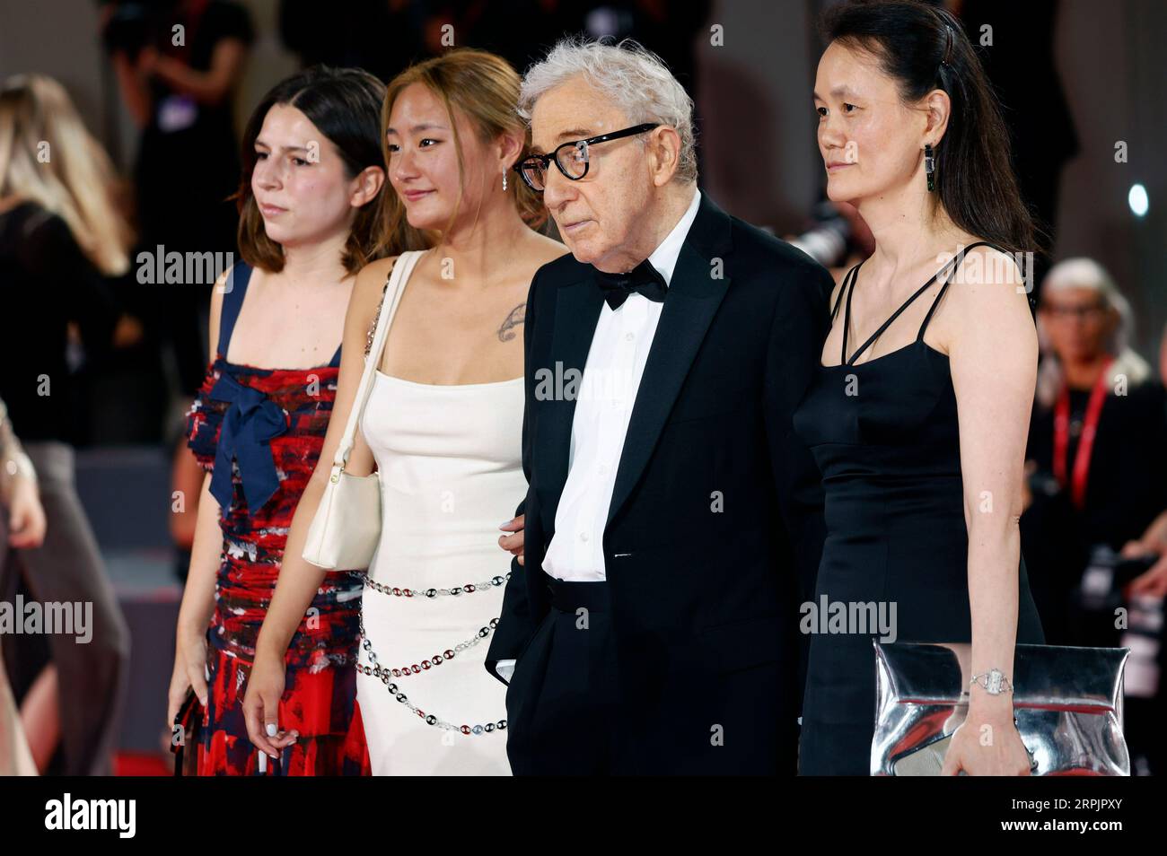 Manzie Tio Allen, Bechet Allen, Woody Allen und Soon-Yi Previn bei der ...