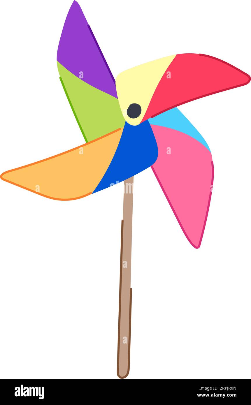 mill pinwheel toy cartoon vector illustration Stock Vector Image & Art ...