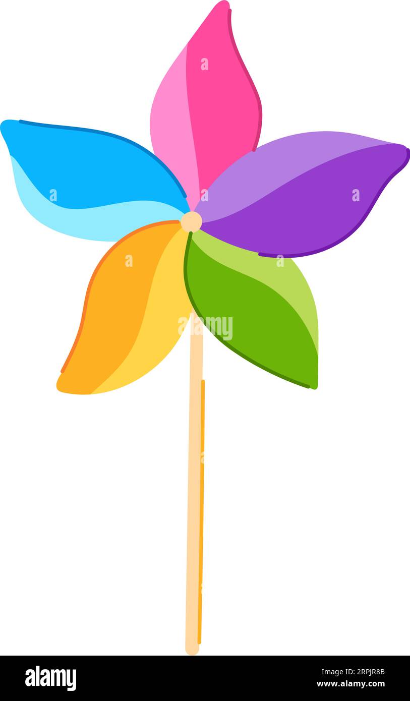 childhood pinwheel toy cartoon vector illustration Stock Vector Image ...
