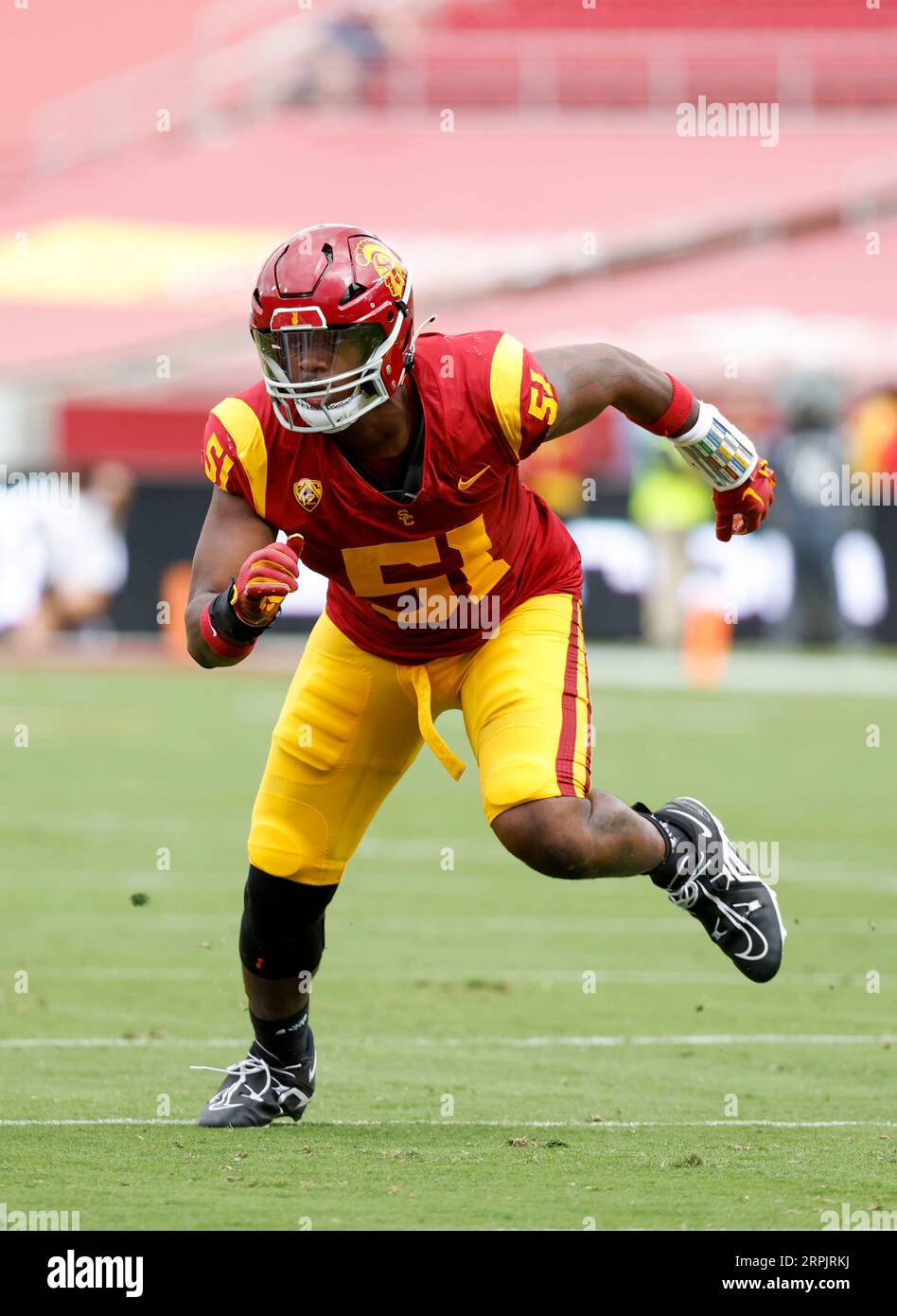 September 02, 2023 USC Trojans defensive end Solomon Byrd #51 in action ...