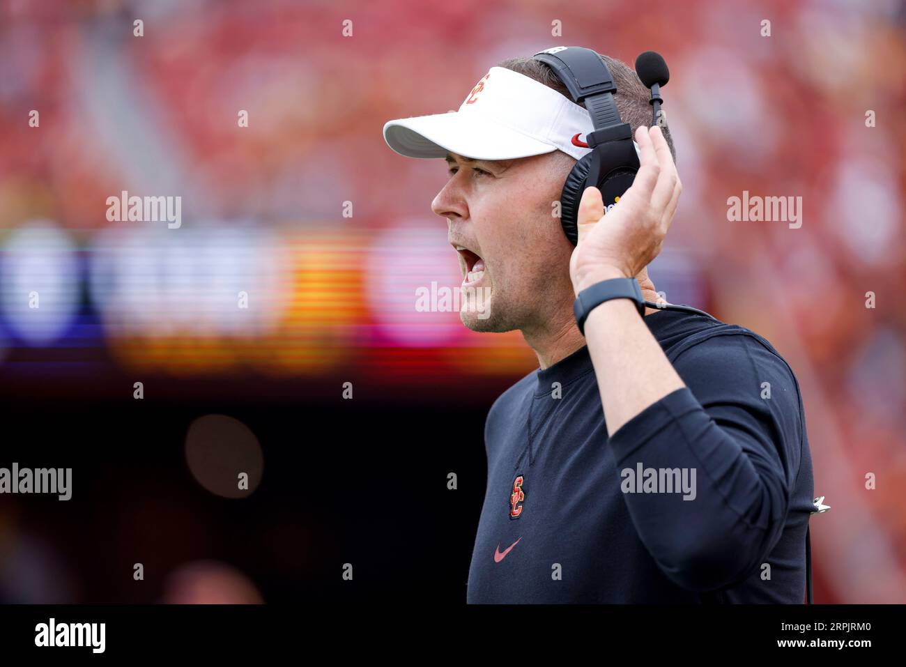 September 02, 2023 USC Trojans head coach Lincoln Riley in action ...