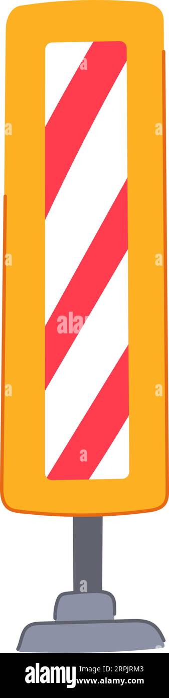 traffic road barrier cartoon vector illustration Stock Vector Image ...