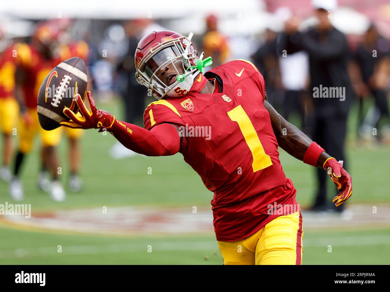 September 02, 2023 USC Trojans wide receiver Zachariah Branch #1 in ...