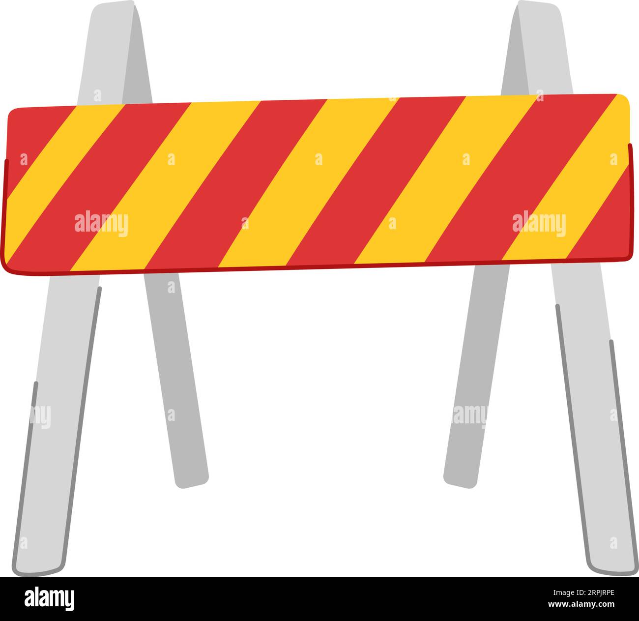 safety road barrier cartoon vector illustration Stock Vector Image ...