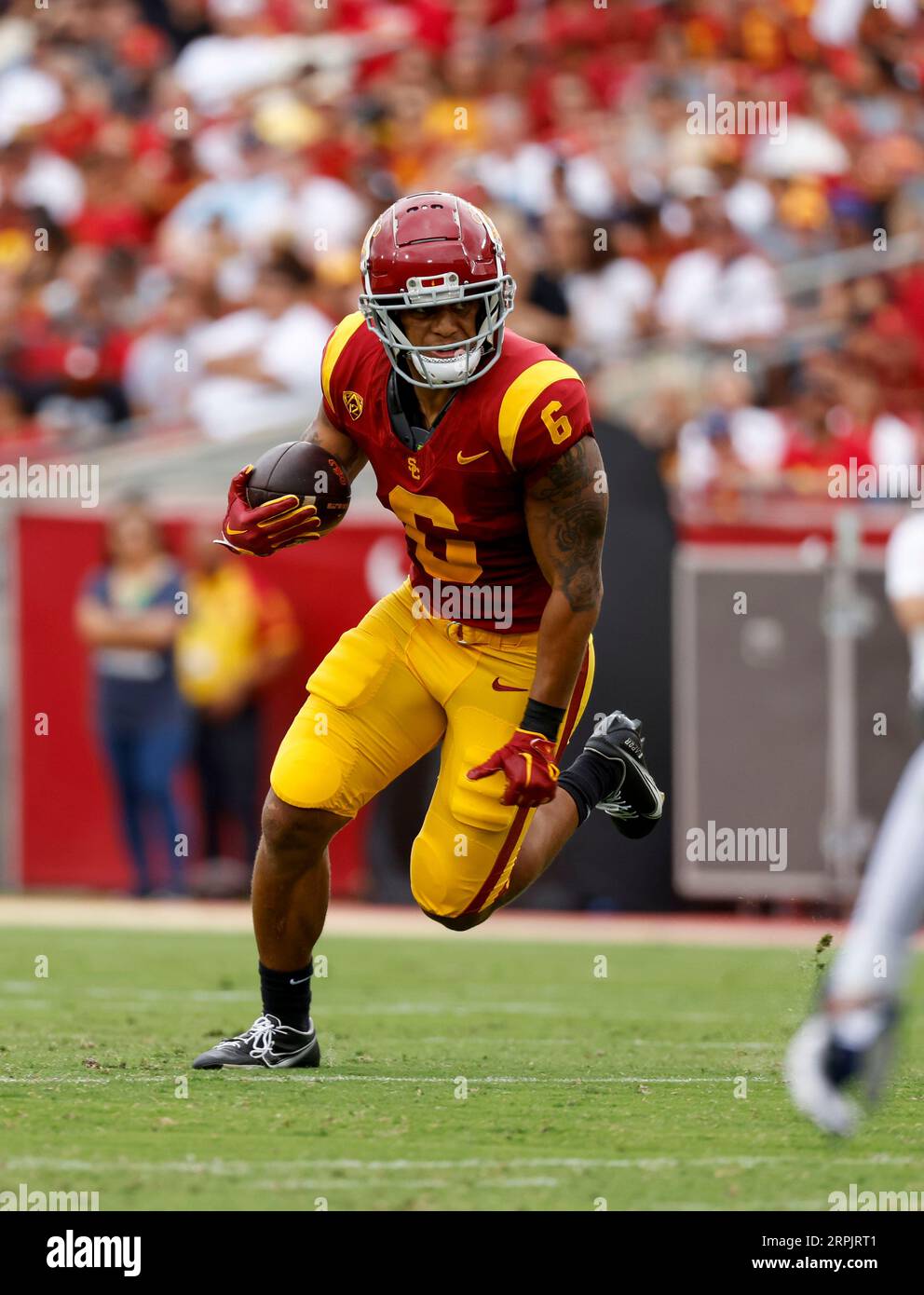 September 02, 2023 USC Trojans running back Austin Jones #6 carries the ...