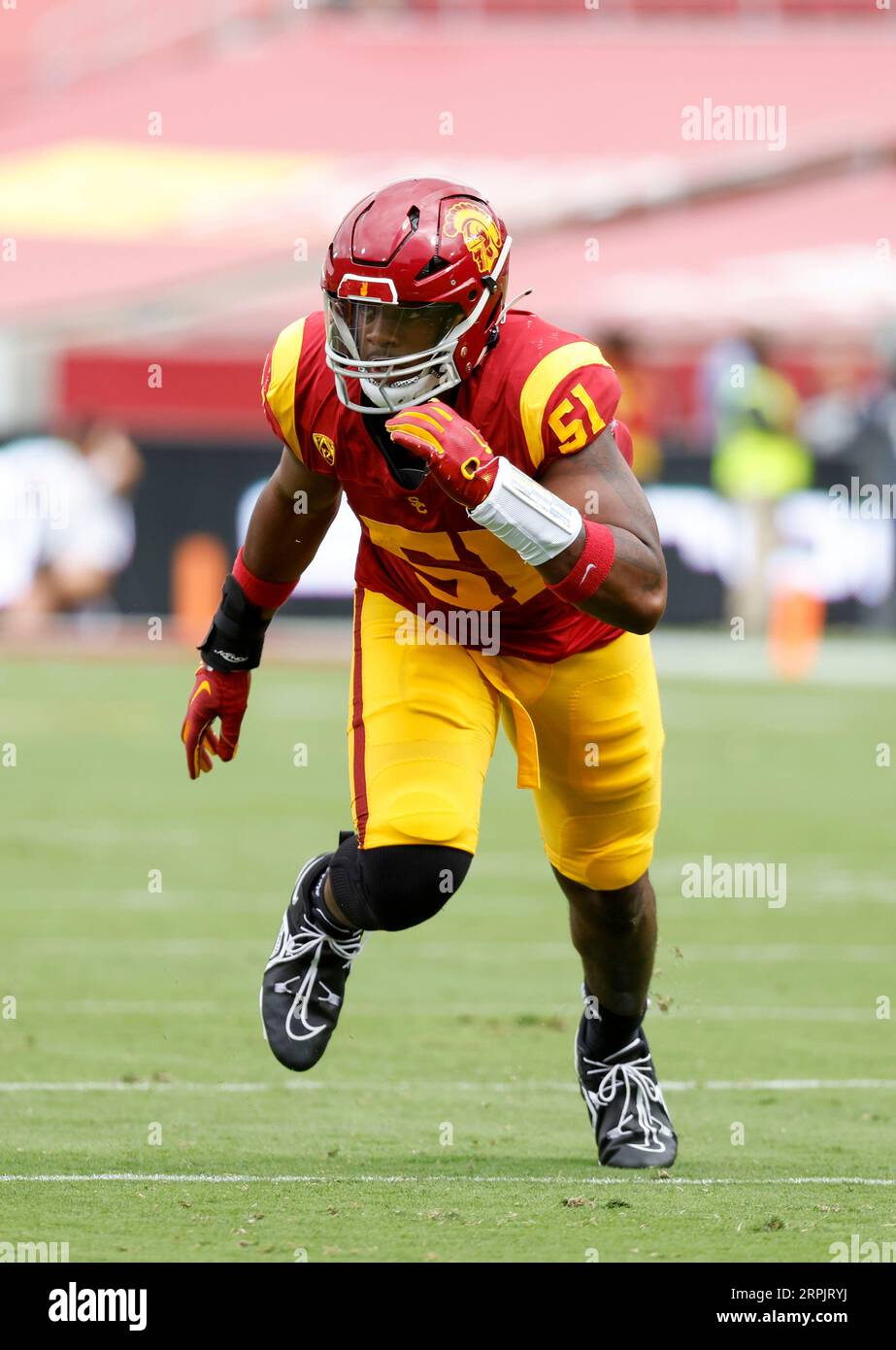 September 02, 2023 USC Trojans defensive end Solomon Byrd #51 in action ...
