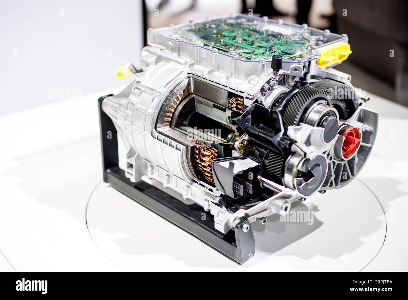 Munich, Germany. 04th Sep, 2023. The eDrive system of Volkswagen's MEB ...