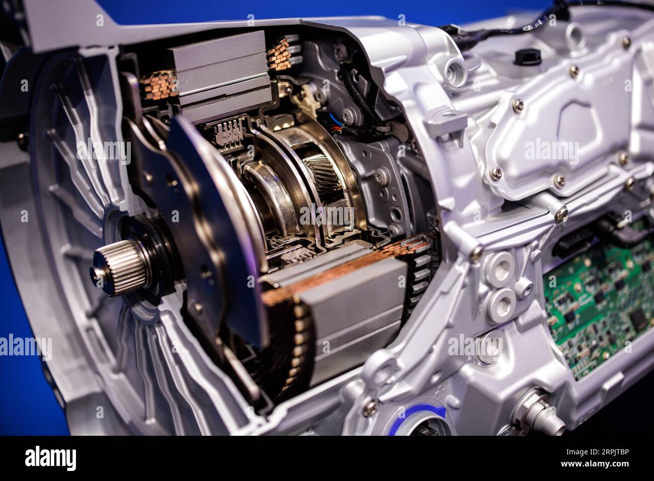 Munich, Germany. 04th Sep, 2023. An 8-speed plug-in hybrid transmission from automotive supplier ...