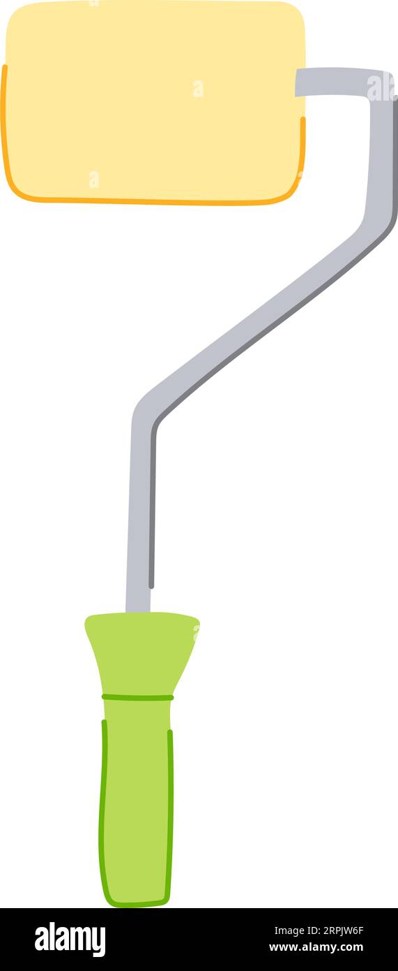 repair roller paint cartoon vector illustration Stock Vector Image ...