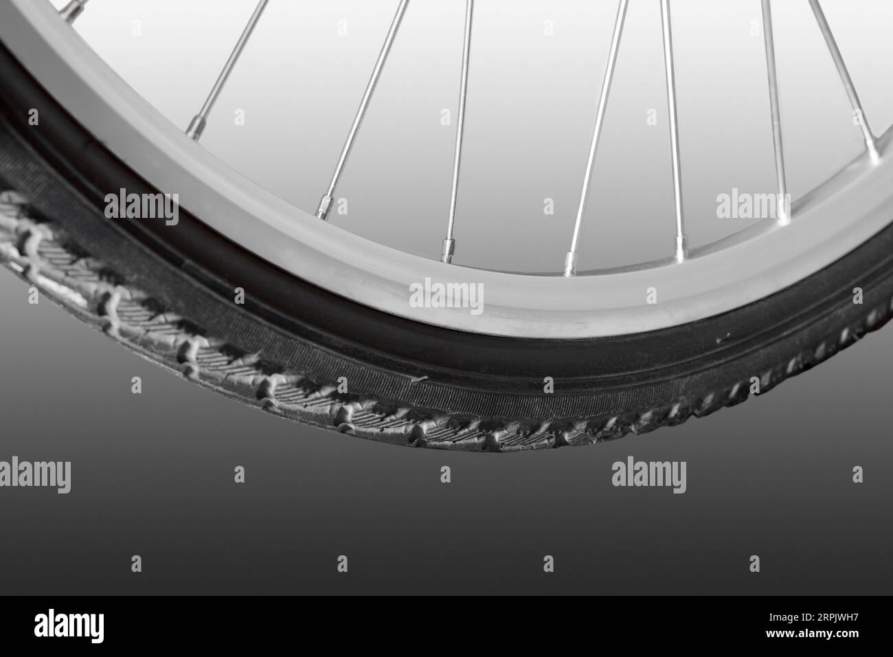 Front bicycle wheel. Close-up. Isolated on white background Stock Photo ...