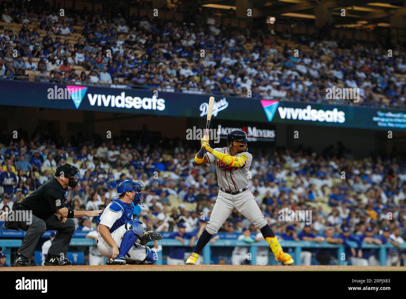 Atlanta Braves right fielder Ronald Acuna Jr. (13) bats during a regular season game between the ...
