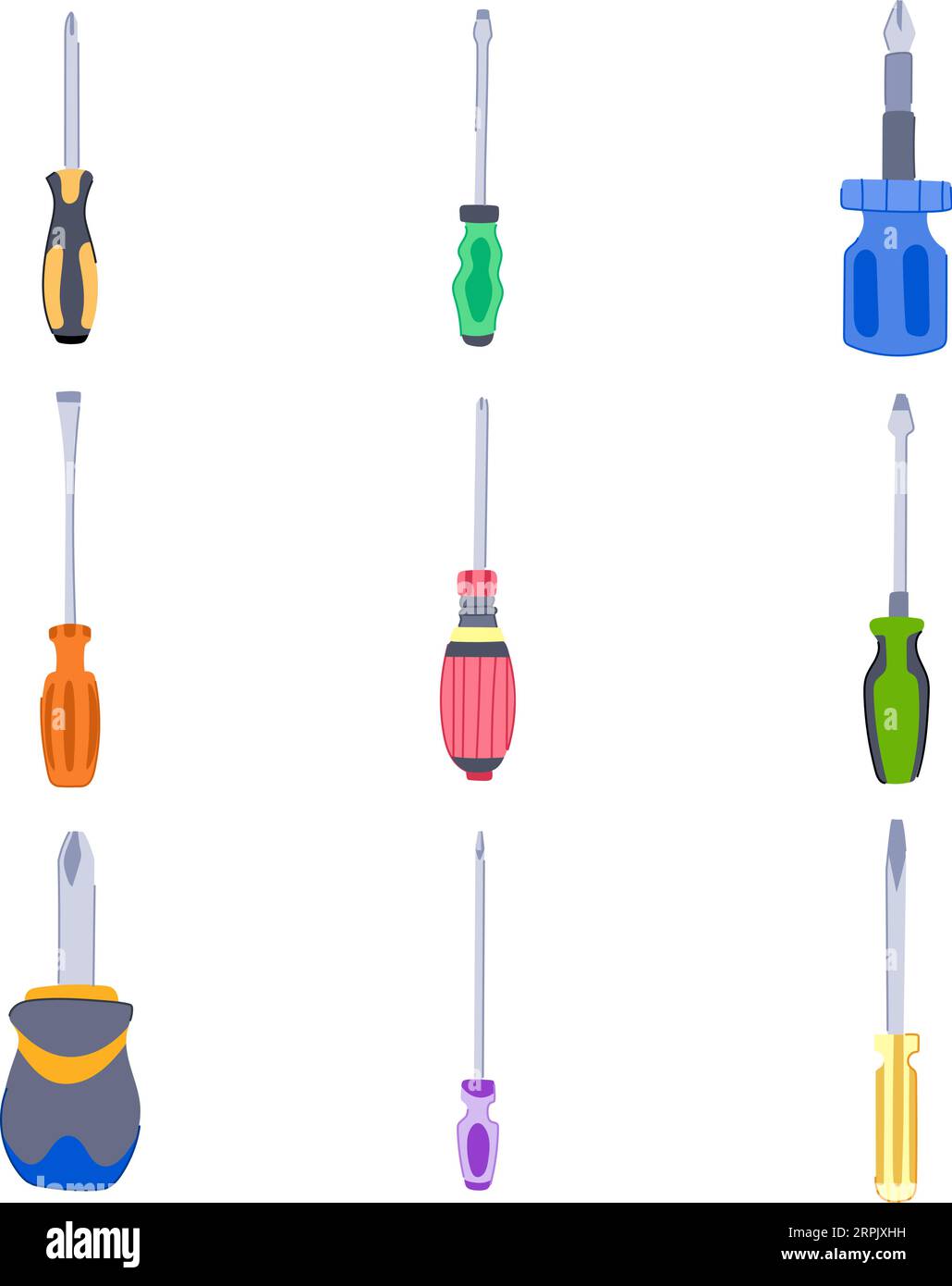 screwdriver set cartoon vector illustration Stock Vector Image & Art ...