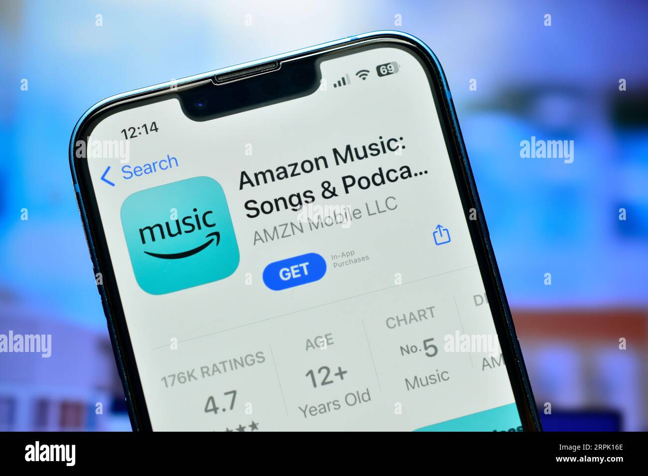 New Delhi, India 4 September 2023:- Amazon music app on iphone used to ...