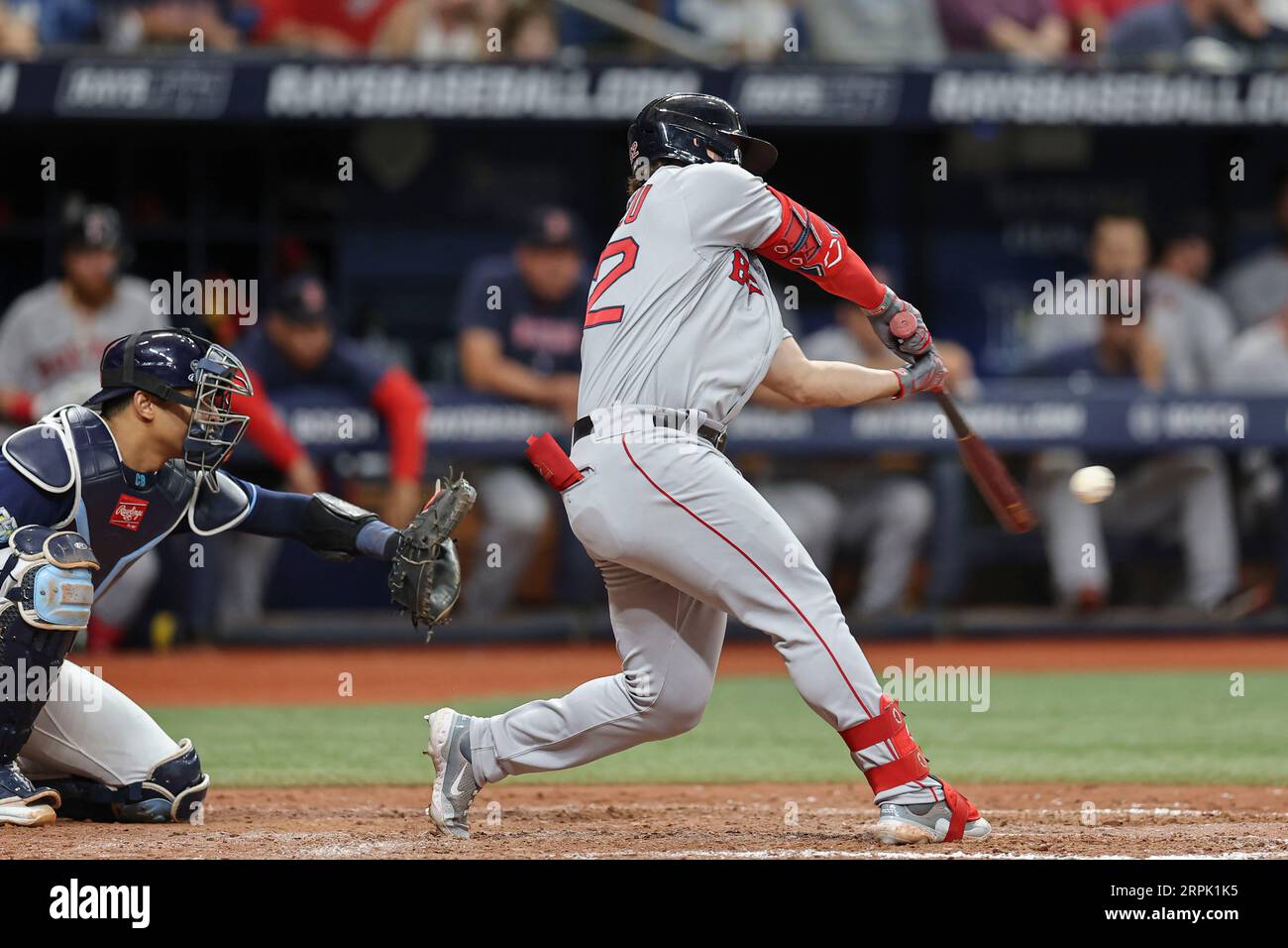 St. Petersburg, FL USA; Boston Red Sox right fielder Wilyer Abreu (52 ...