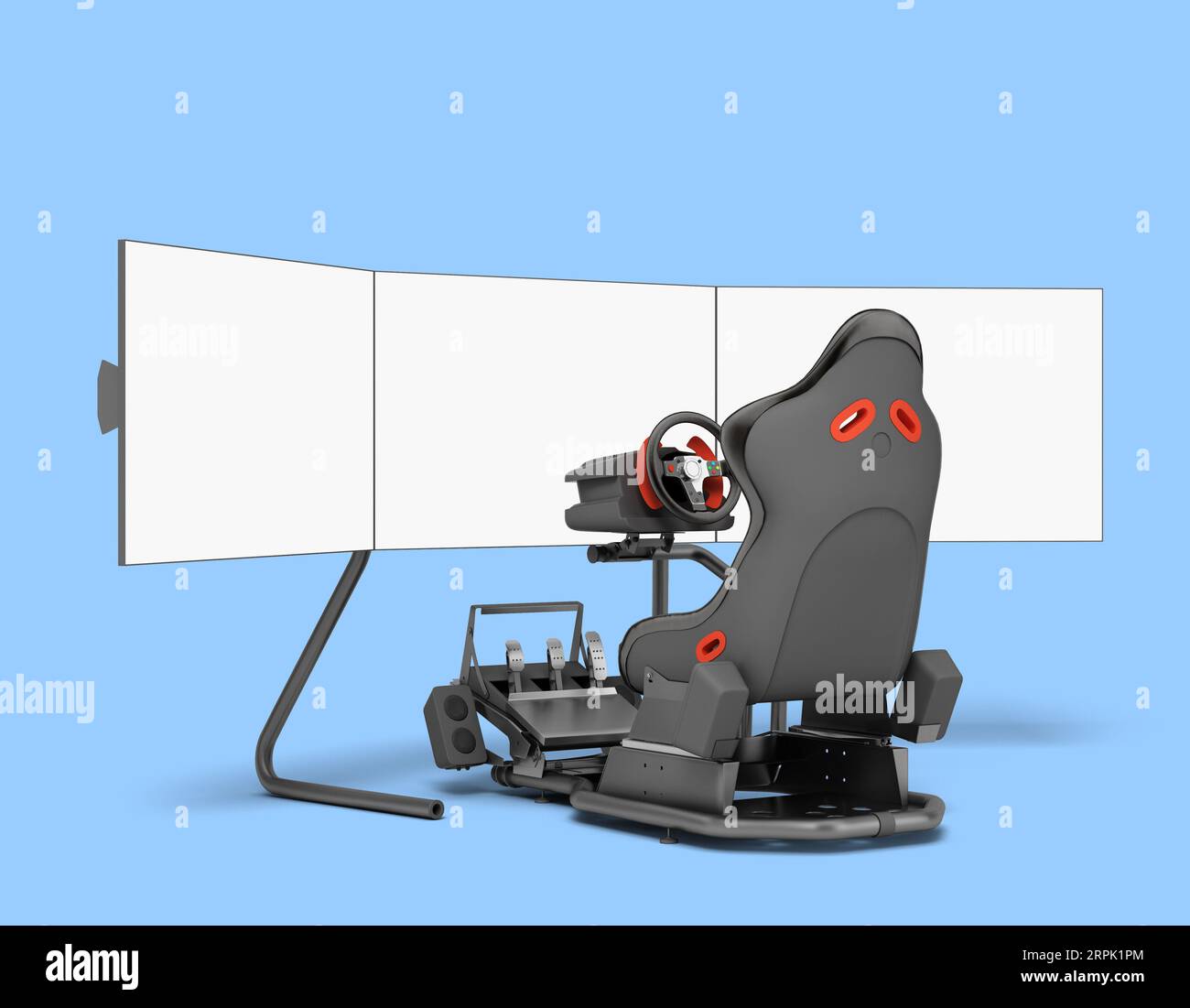 modern car game simulator perspective view 3d render on blue Stock ...