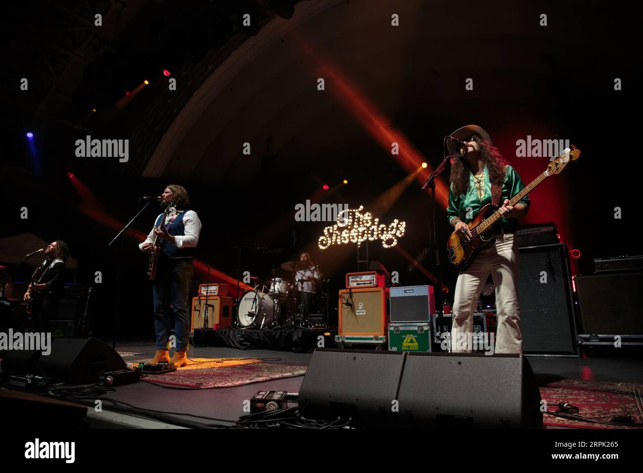 The Sheepdogs performing at the CNE Bandshell in Toronto Stock Photo ...