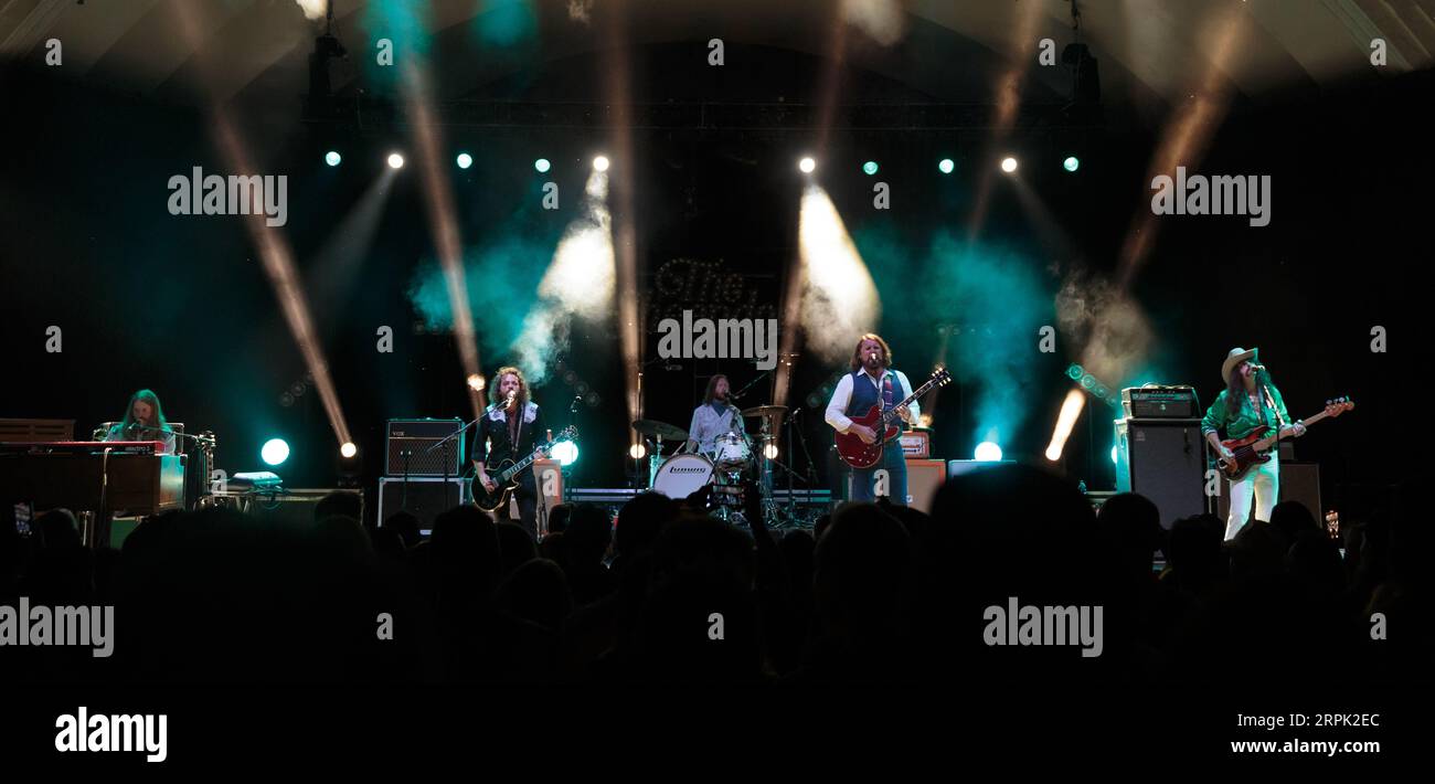 The Sheepdogs performing at the CNE Bandshell in Toronto Stock Photo ...