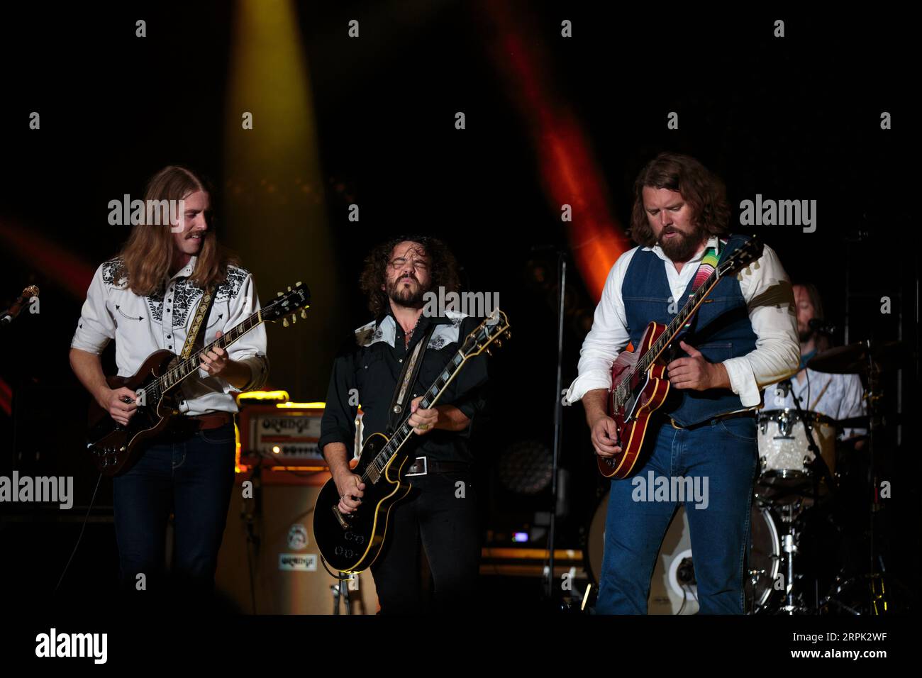 The Sheepdogs performing at the CNE Bandshell in Toronto Stock Photo ...