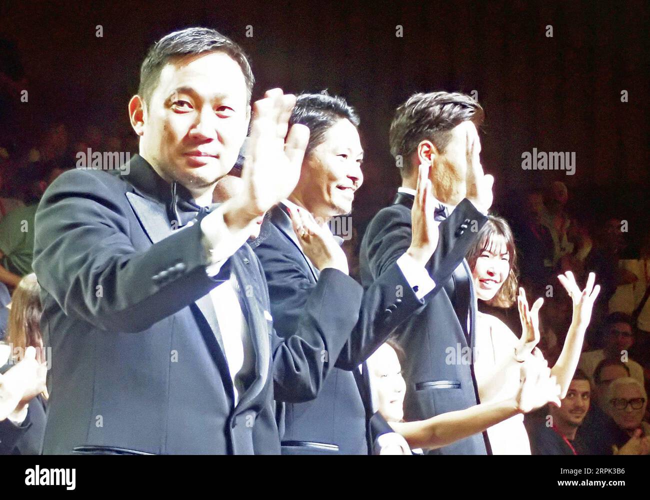 Japanese Director Ryusuke Hamaguchi And Tohers During The Premiere Of