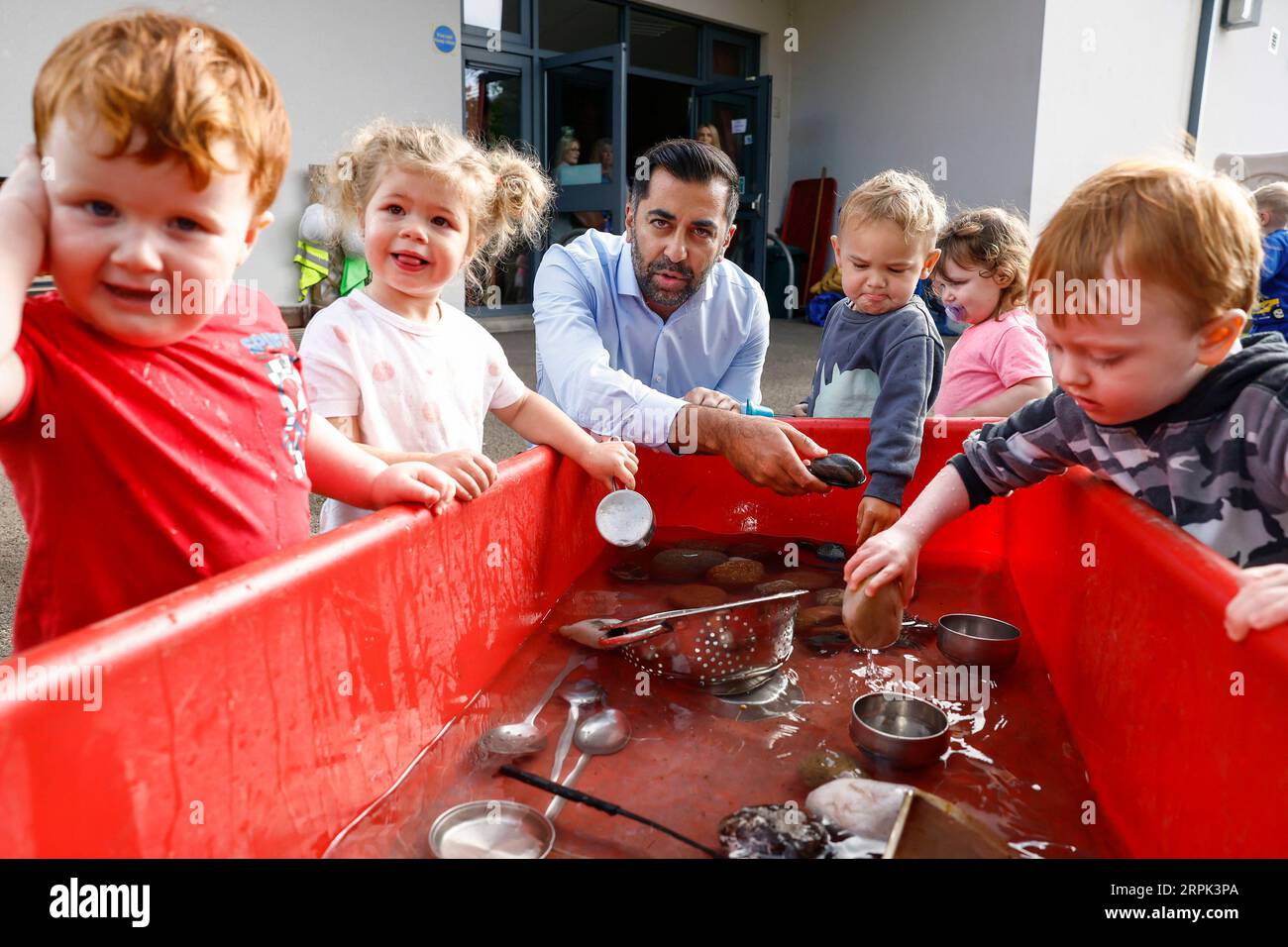First Minister of Scotland Humza Yousaf, meets children, parents and ...