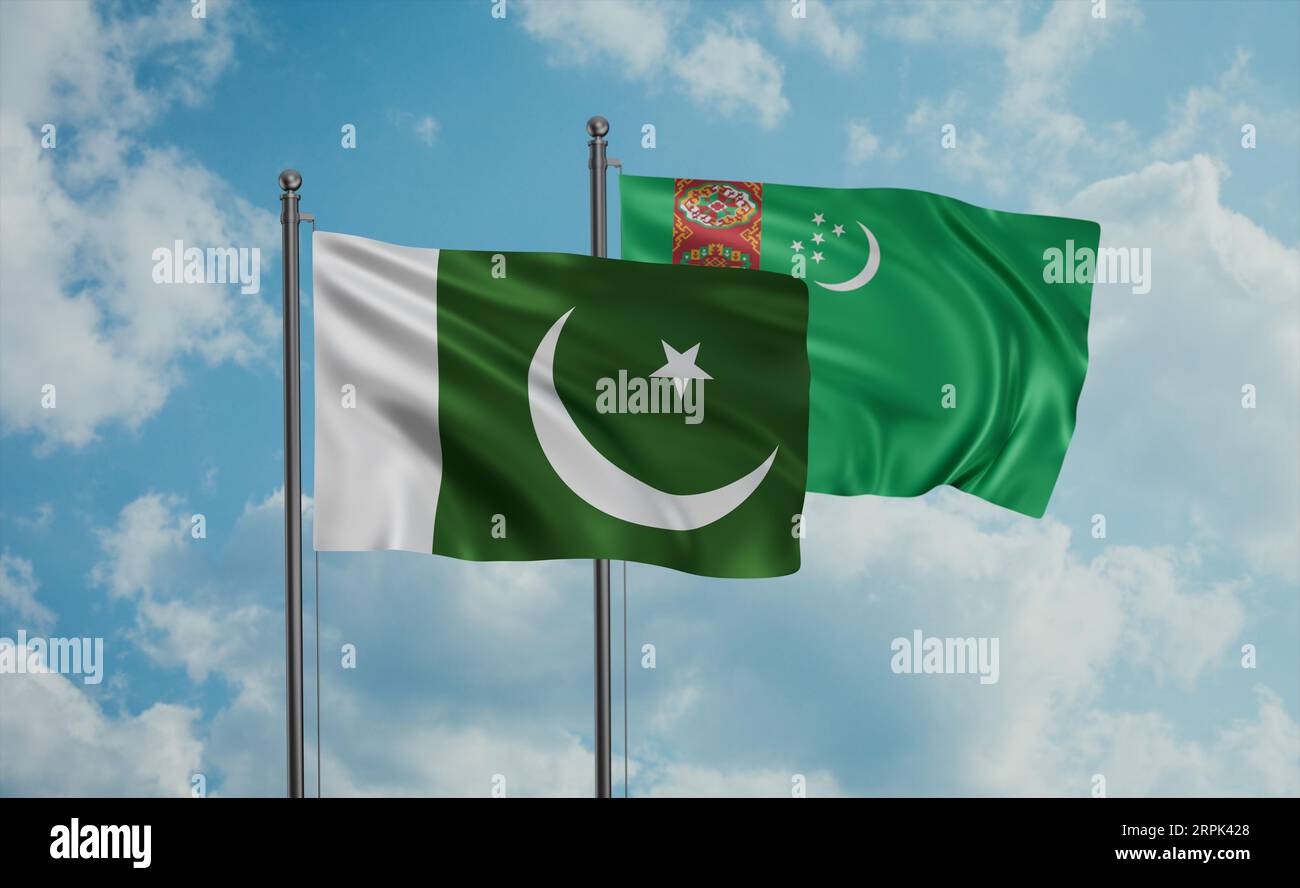 Turkmenistan pakistan flag hi-res stock photography and images - Alamy