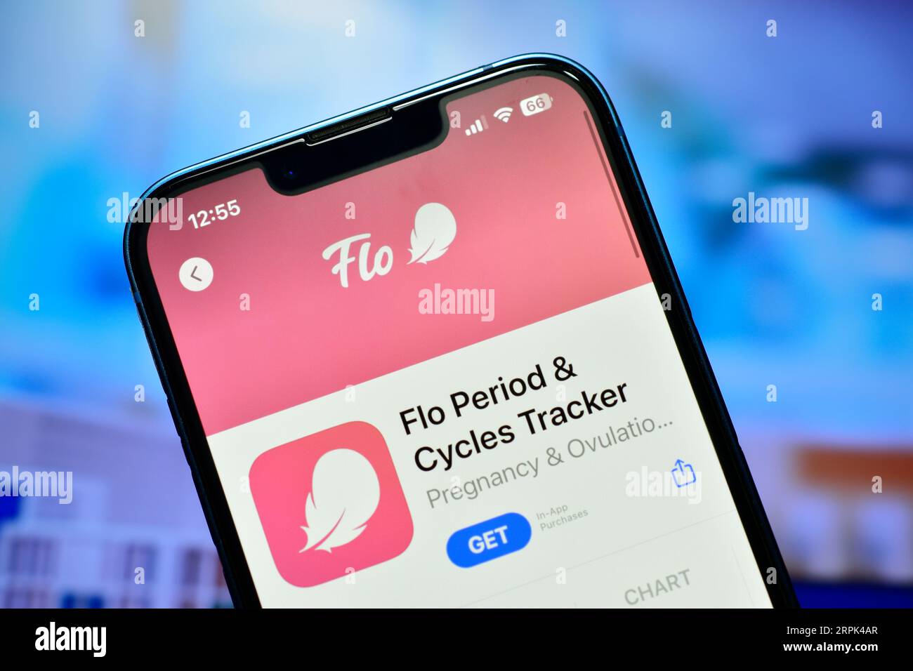 New Delhi, India 4 September 2023:- Period cycle tracker app flo period ...