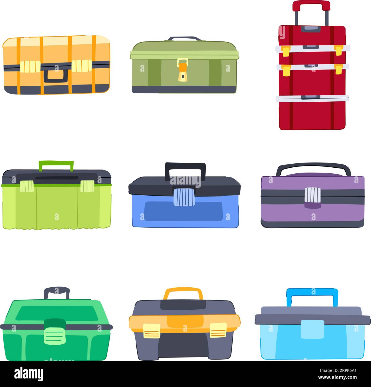 toolbox set cartoon vector illustration Stock Vector Image & Art - Alamy