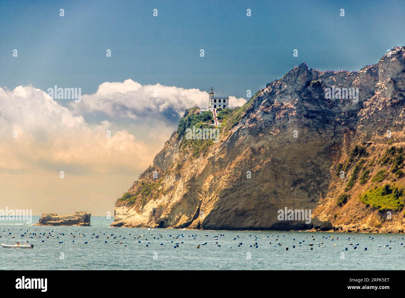 Cape Miseno , the headland that marks the northwestern limit of the ...