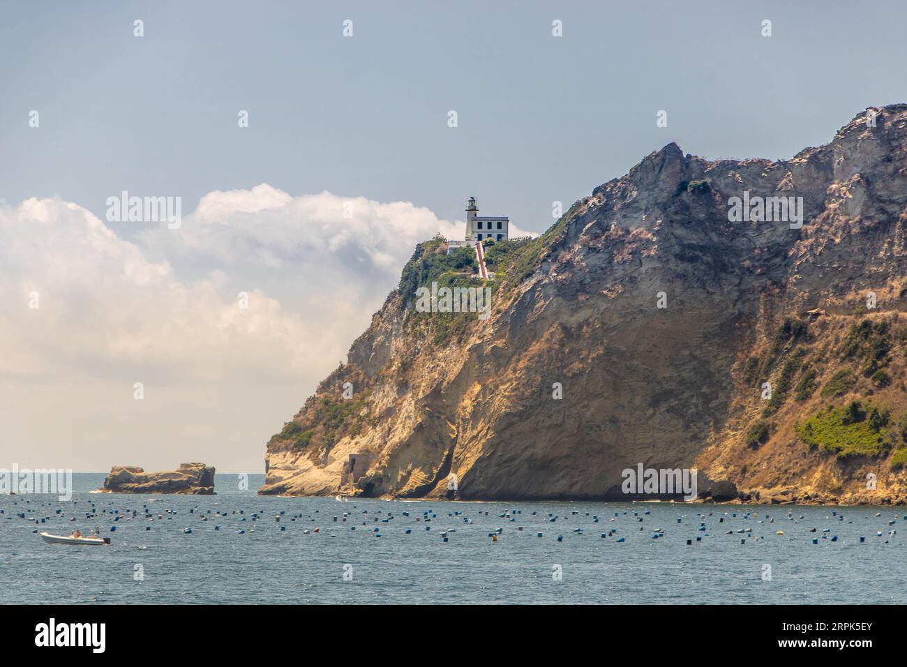 Cape Miseno , the headland that marks the northwestern limit of the ...
