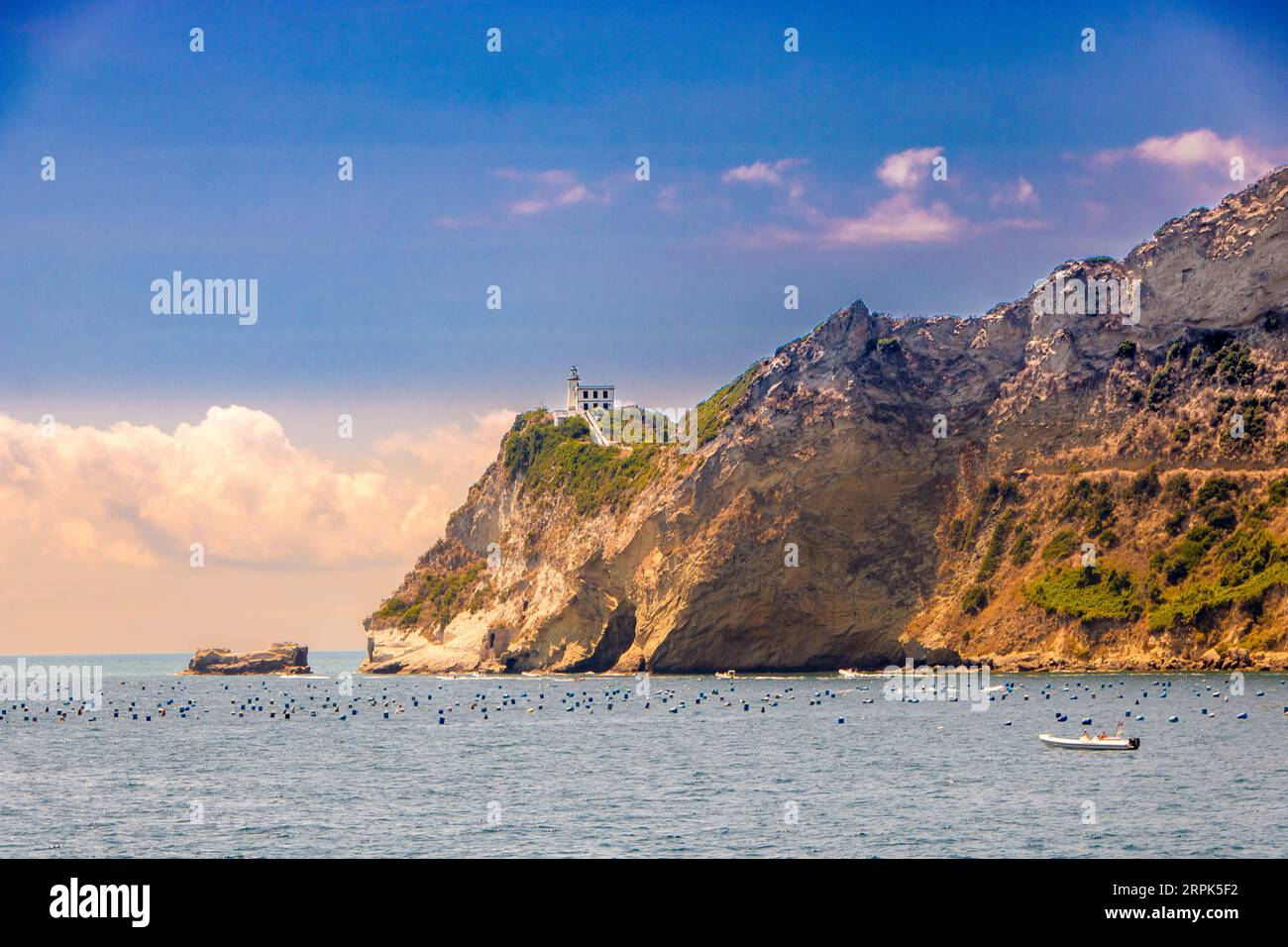 Cape Miseno , the headland that marks the northwestern limit of the ...