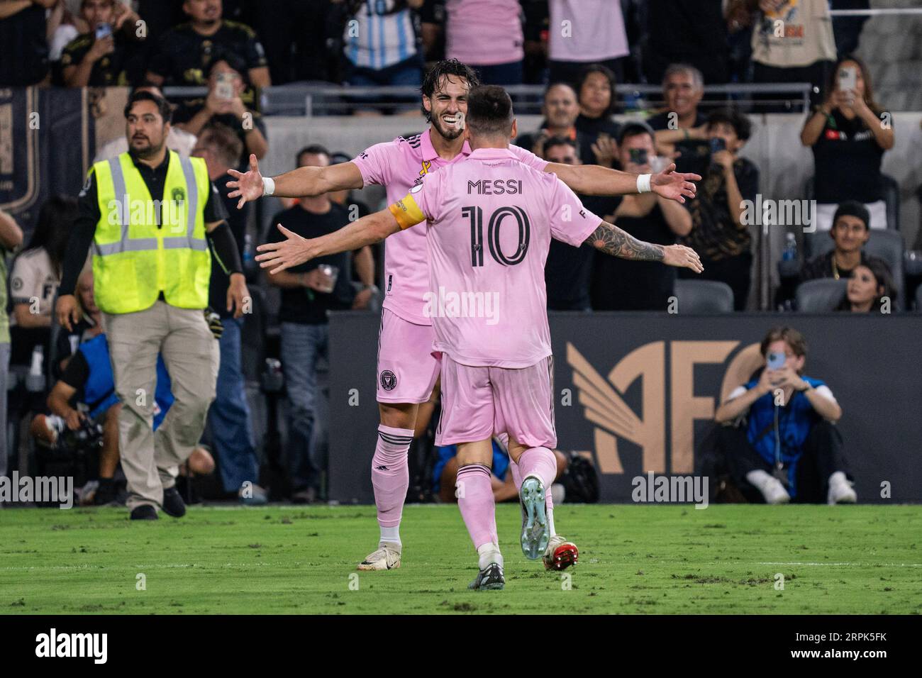 Inter Miami forward Leonardo Campana (9) celebrates a goal from an ...