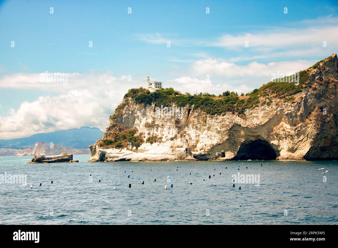 Cape Miseno , the headland that marks the northwestern limit of the ...