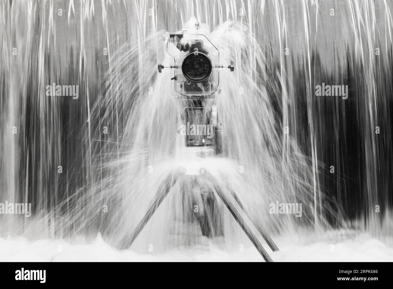 Stunning black and white still life of a film camera underneath a ...