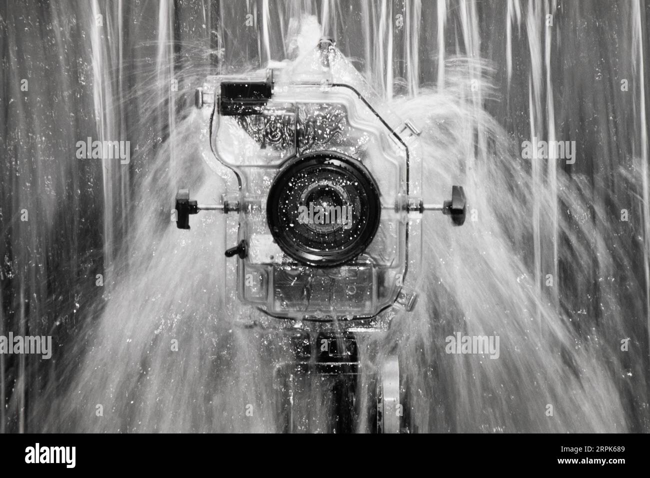 Stunning black and white still life of a film camera underneath a ...