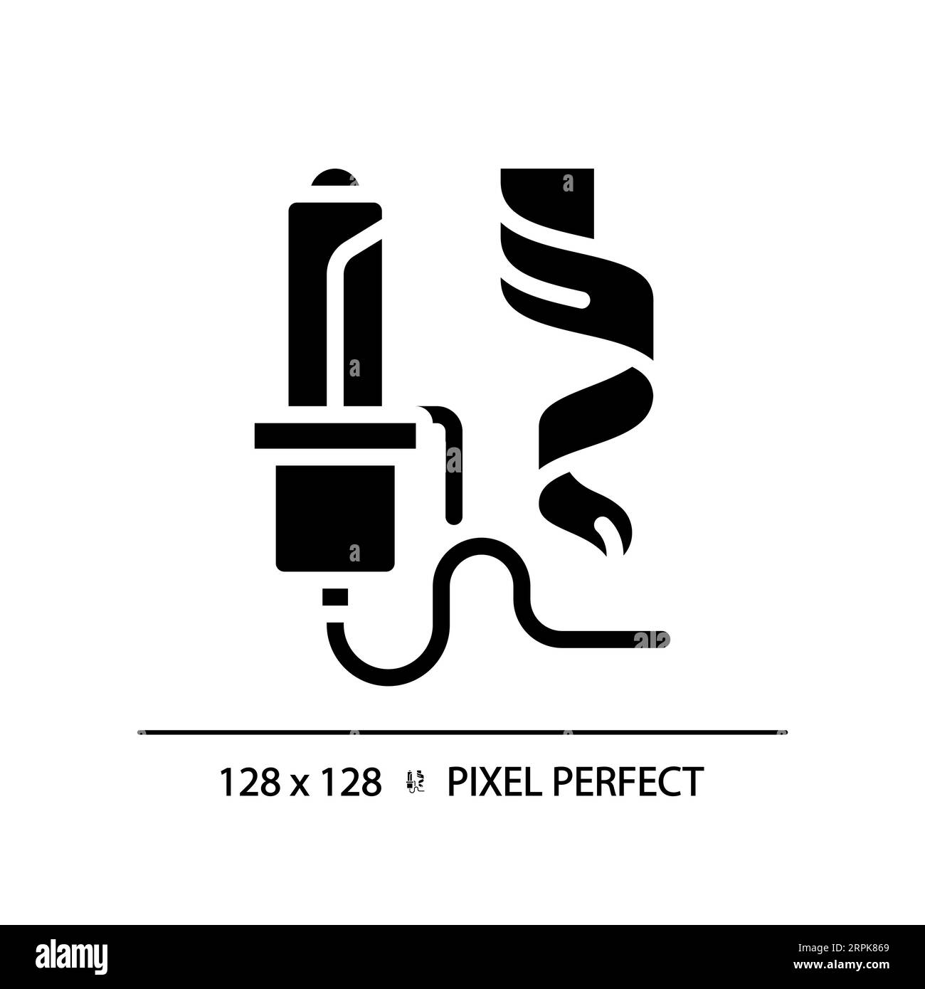 Hair curler vector icon Black and White Stock Photos & Images - Alamy