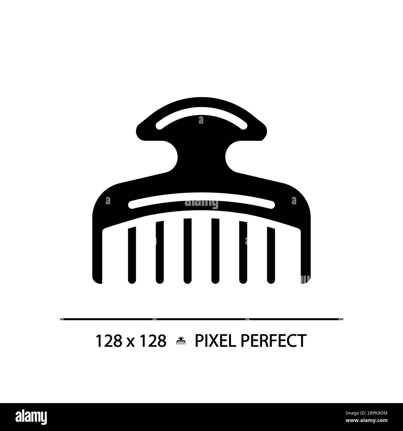 2D hair comb simple glyph style icon Stock Vector Image & Art - Alamy