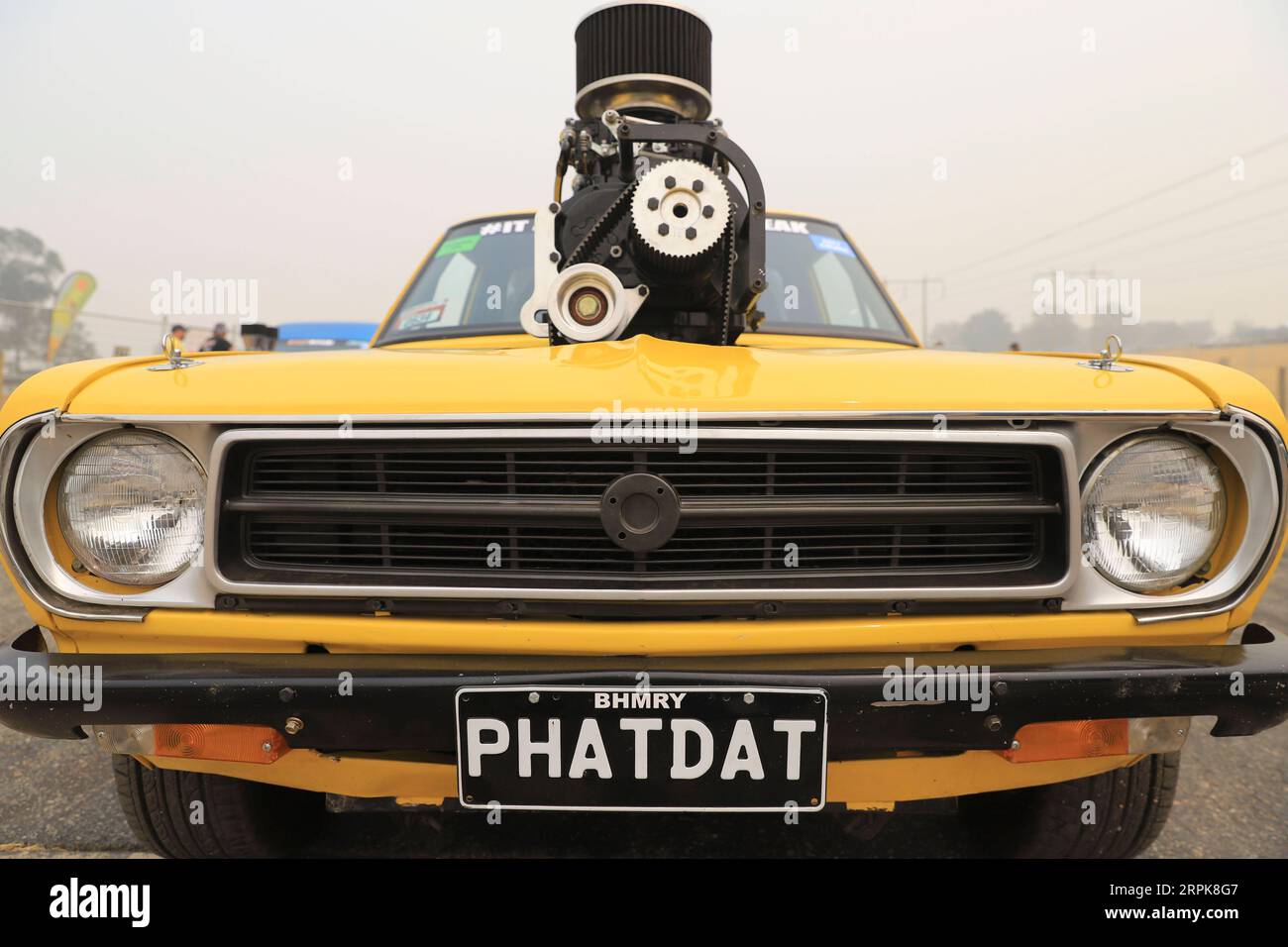 200102 -- CANBERRA, Jan. 2, 2020 -- A car is exhibited at the ...