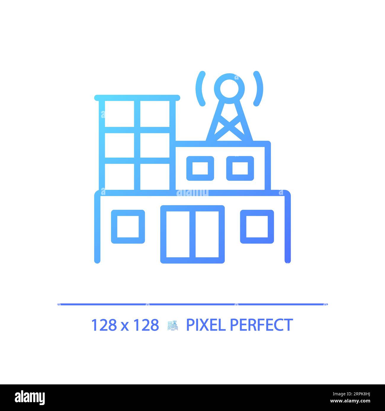 Building telecommunication antenna Cut Out Stock Images & Pictures - Alamy