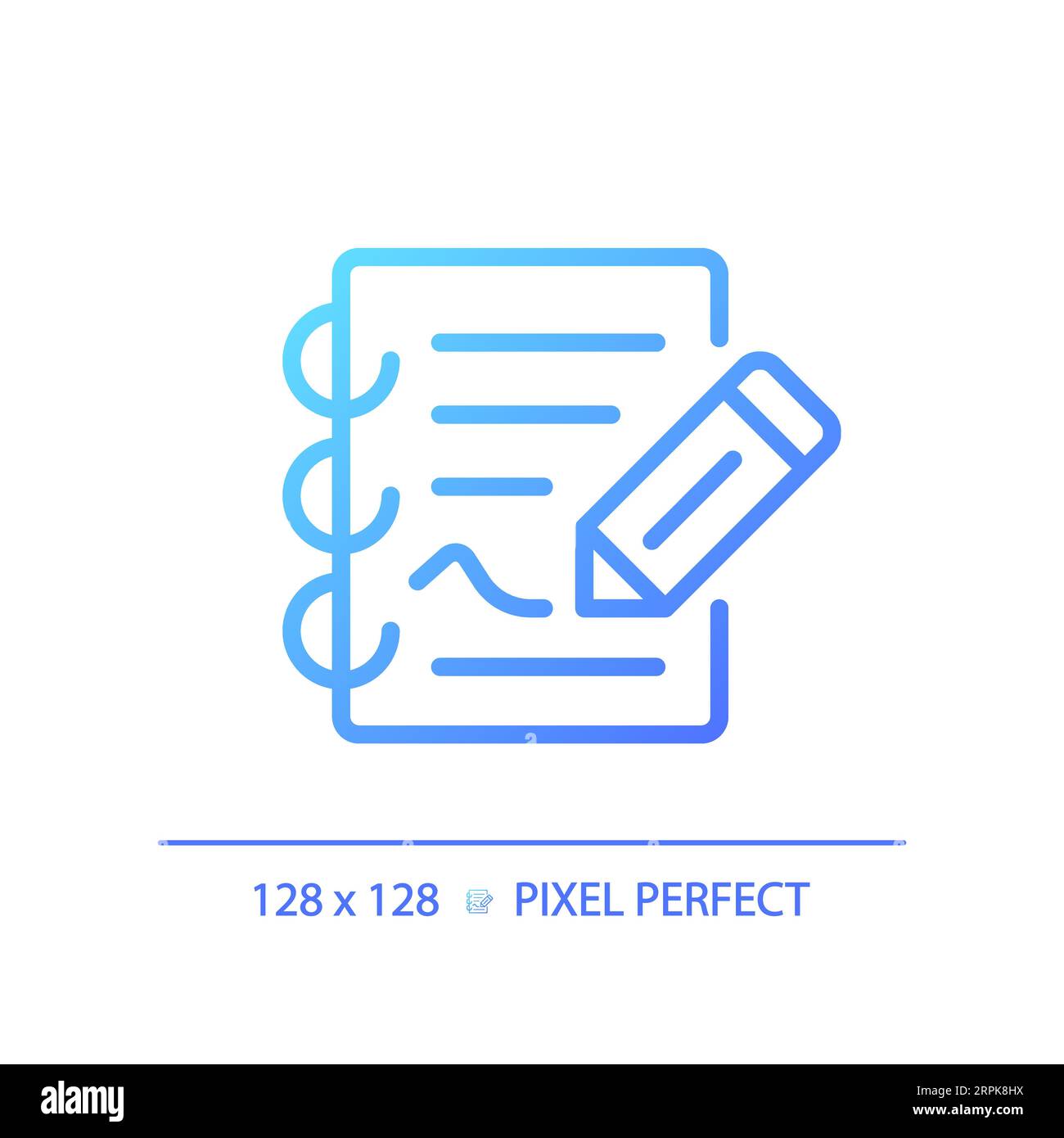 2D thin linear gradient report icon Stock Vector Image & Art - Alamy