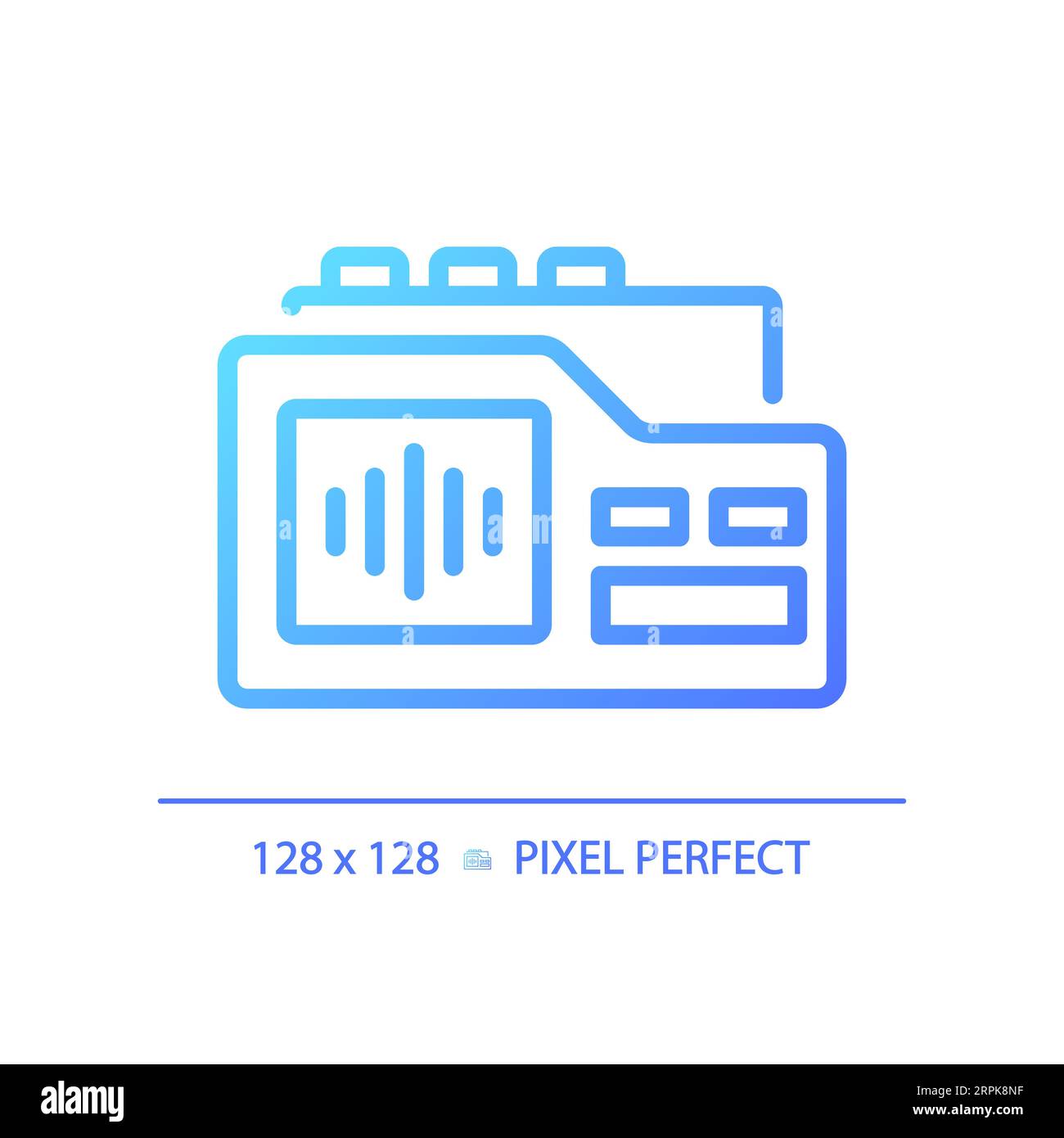 2D thin linear gradient voice recorder icon Stock Vector Image & Art - Alamy