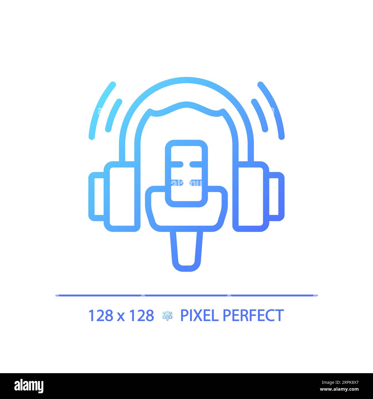 2D thin linear gradient broadcasting icon Stock Vector Image & Art - Alamy