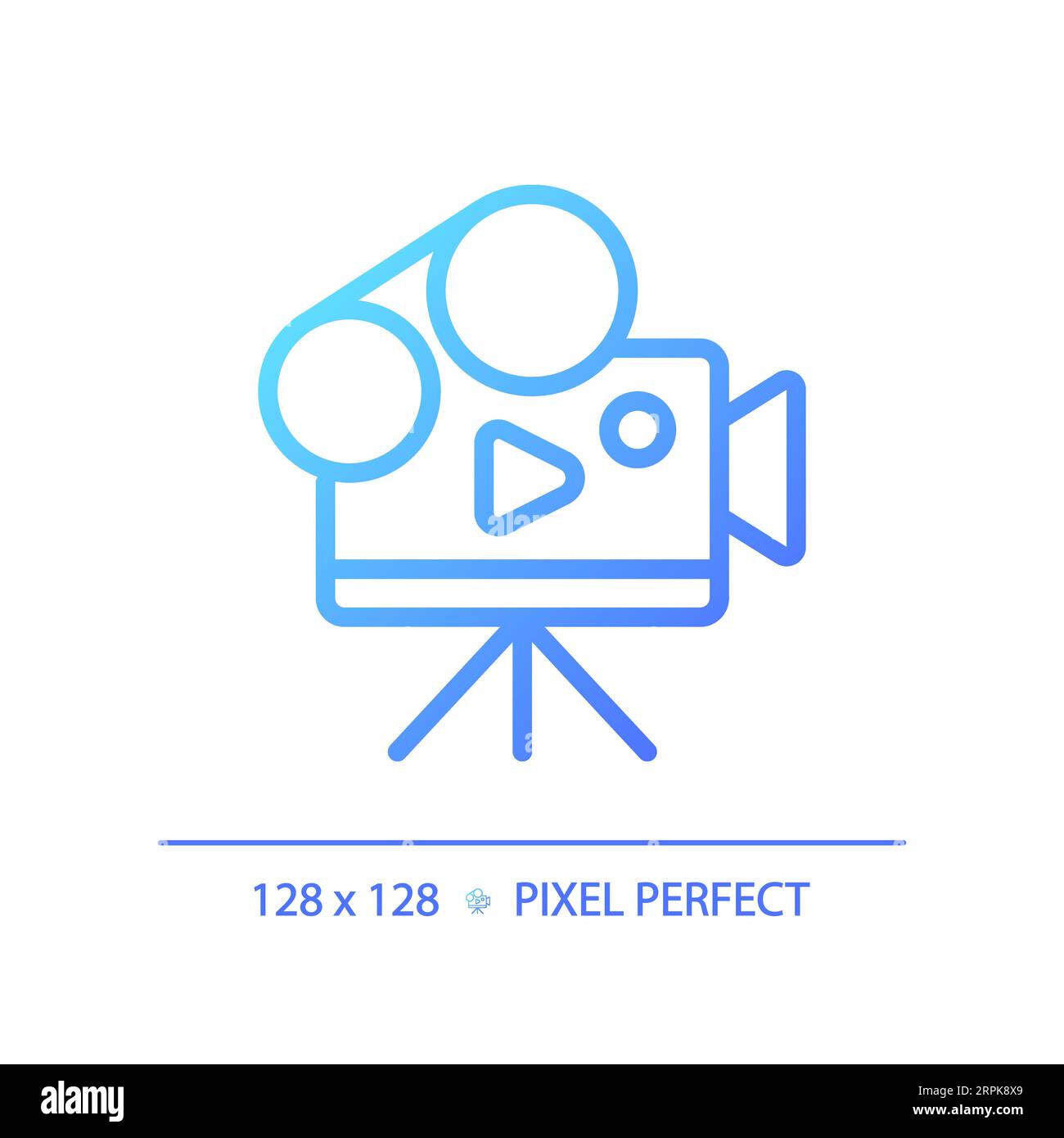 2D thin linear gradient video camera icon Stock Vector Image & Art - Alamy